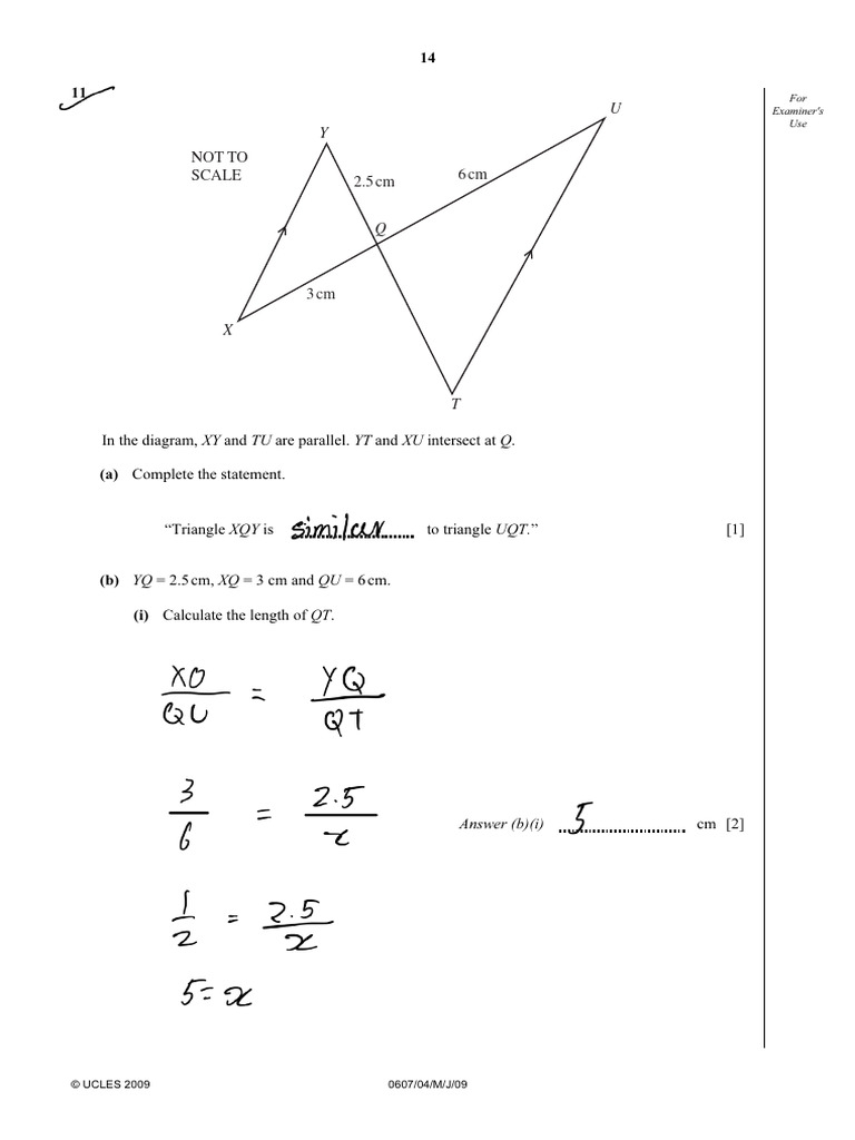 Triangle Similarity and Area Calculations | PDF | Area | Triangle