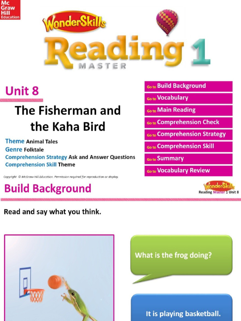 Master 1 Unit 8 The Fisherman and The Kaha Bird | PDF
