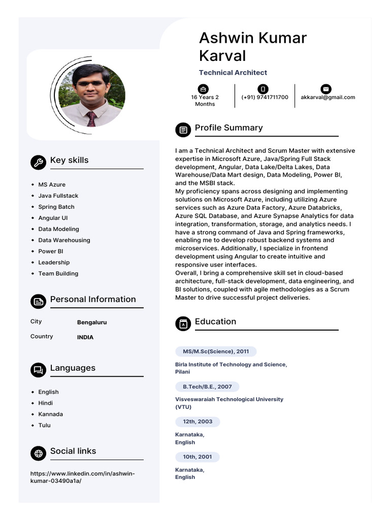 Ashwin Kumar K-Profile | PDF | Microsoft Azure | Ibm Db2