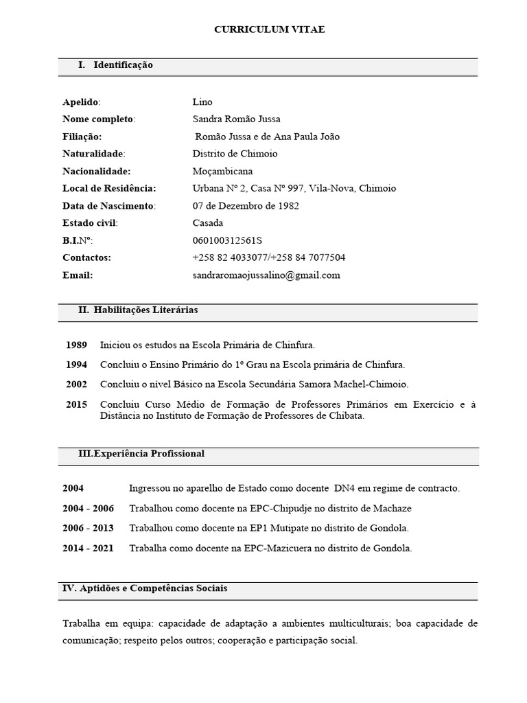 Curriculum-Vitae Sandra 2021 | PDF