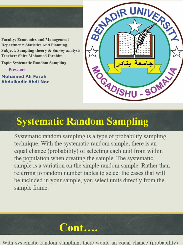 Systematic Random Sampling Explained | PDF | Sampling (Statistics ...