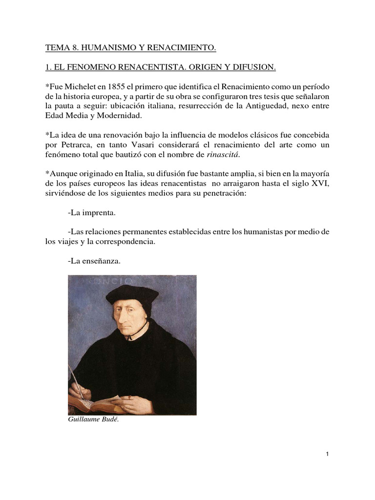 TEMA 08 Humanismo y Renacimiento | PDF | Renacimiento | El príncipe