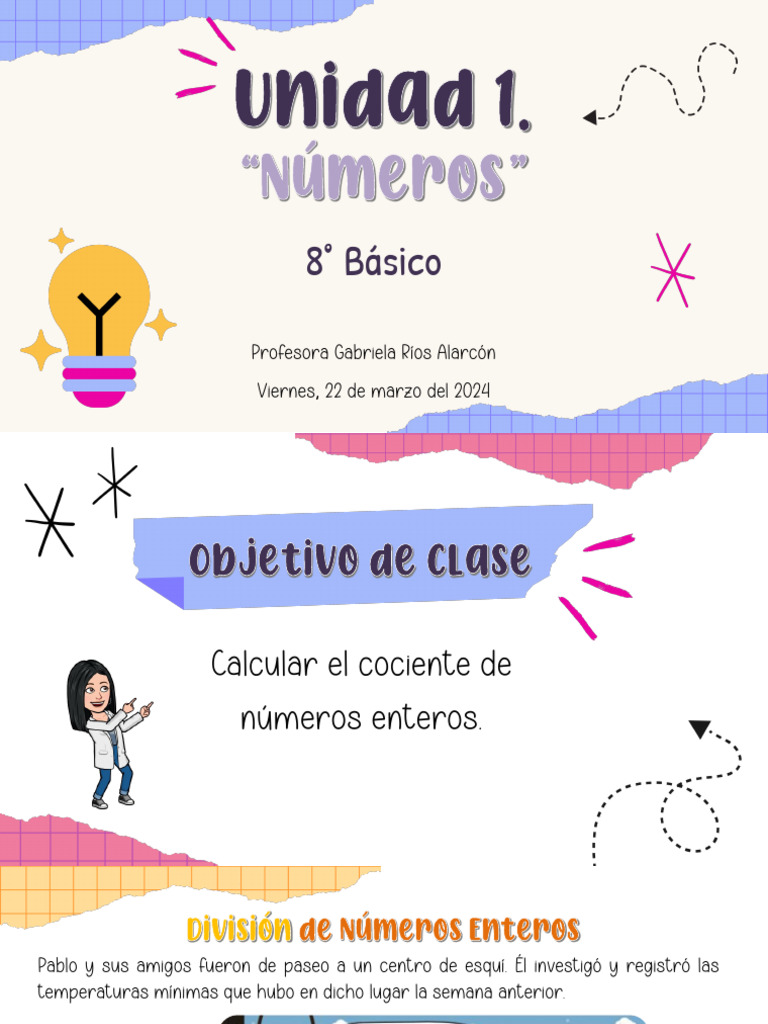 División de Números Enteros en Problemas | PDF | División (Matemáticas ...