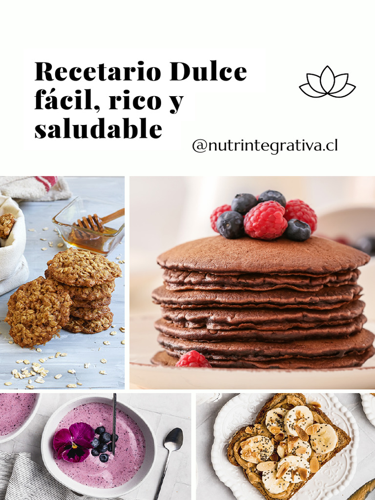 Recetario Saludable Dulce | PDF | Helado | Panes