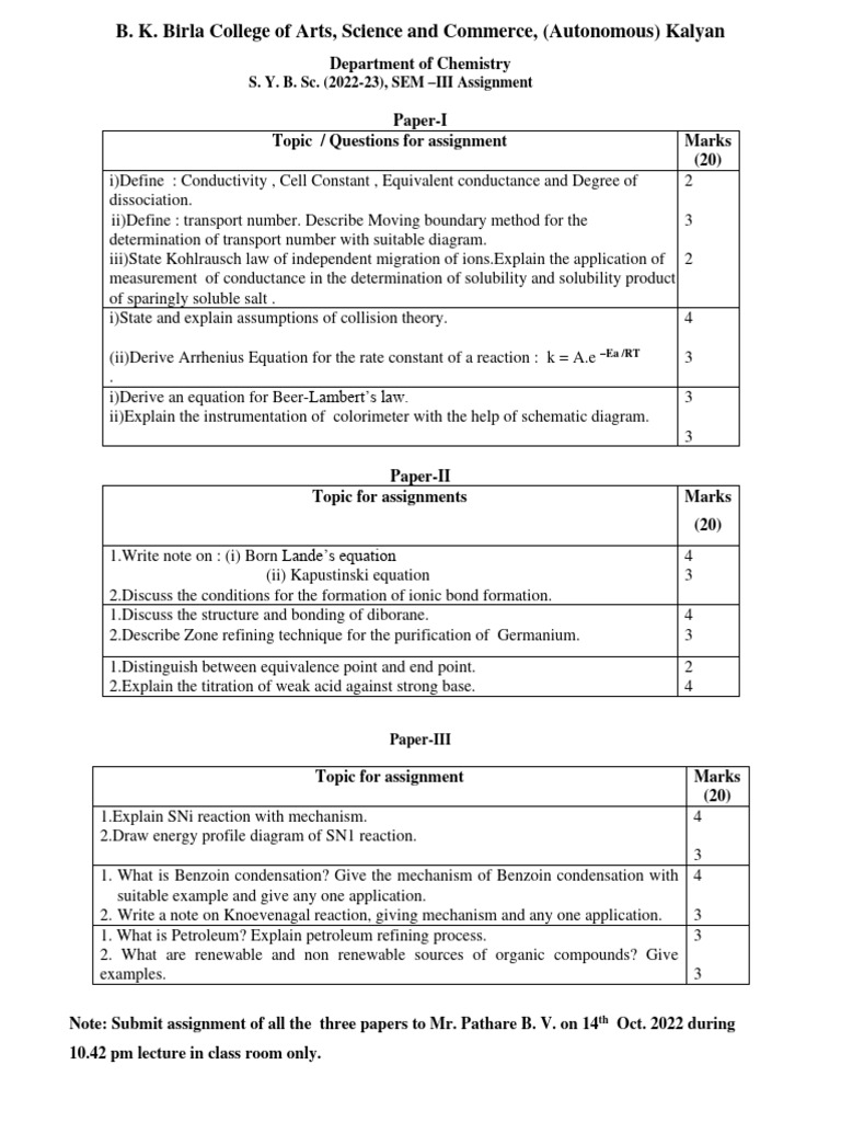 Assignment Topic | PDF | Solubility | Acid