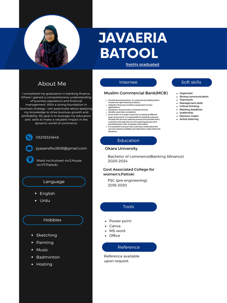 Javaeria Batool CV_20240722_233902_0000 | PDF | Banks | Business
