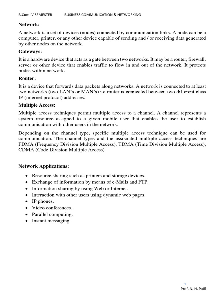 Business Communication & Networking | PDF | Computer Network | Network Topology
