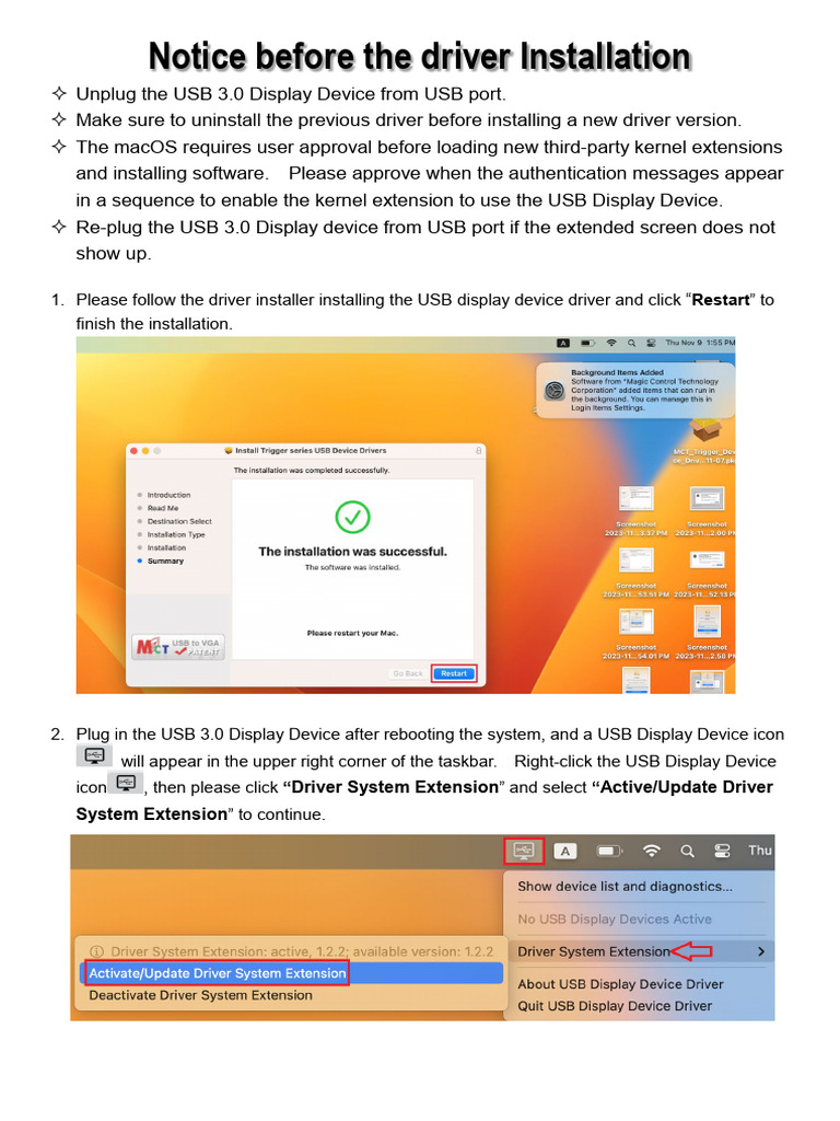 Notice Before The Driver Installation | PDF | Business | Technology & Engineering