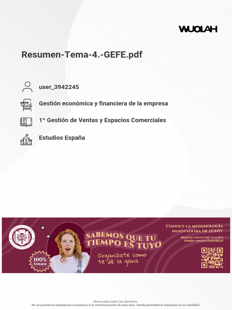 Wuolah Free Resumen Tema 4. GEFE | PDF | Business | Inversiones