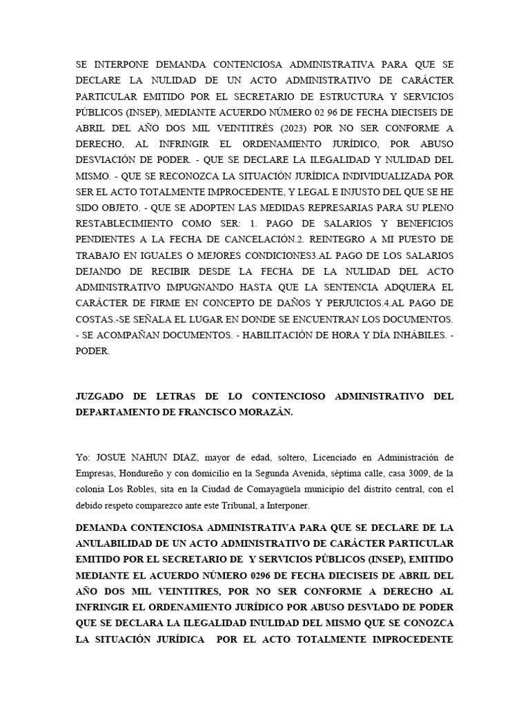 Demanda Ya Corregida 01 | PDF | Auditoría | Demanda judicial