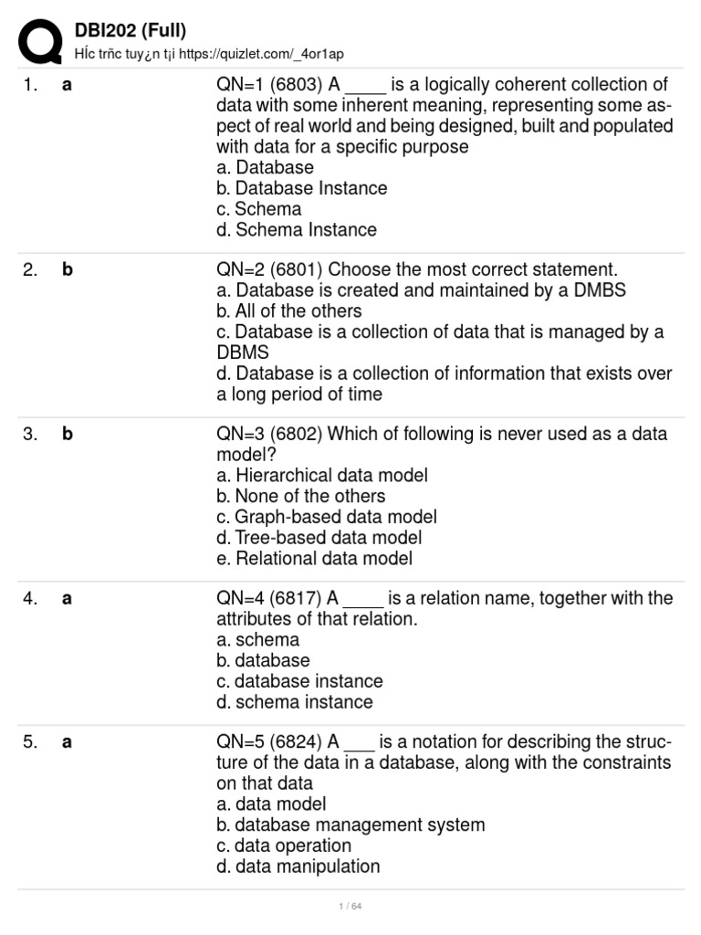 Dbi 202 Full | PDF | Relational Database | Database Index