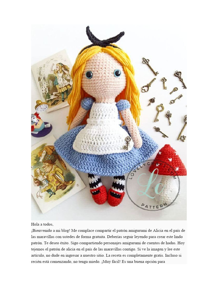 Alicia en El Pais de Las Maravillas | PDF | Tejer | Tejidos Figurados