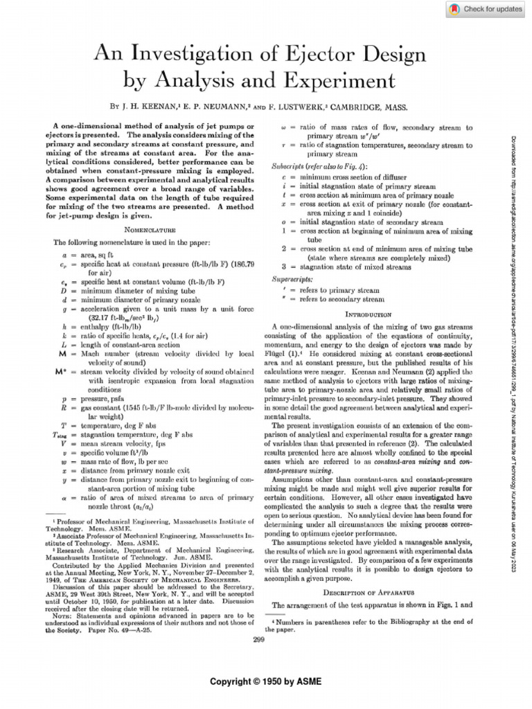A N Investigation of Ejector Design | PDF | Nozzle | Fluid Dynamics