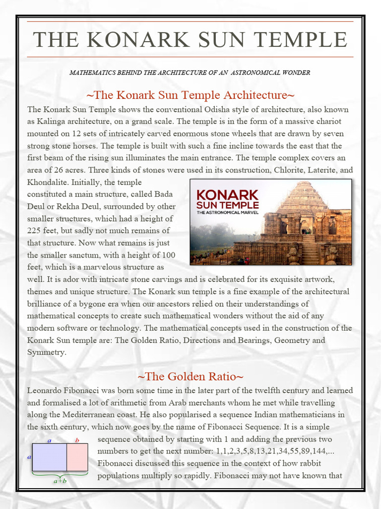 The Konark Sun Temple | PDF | Ratio | Symmetry
