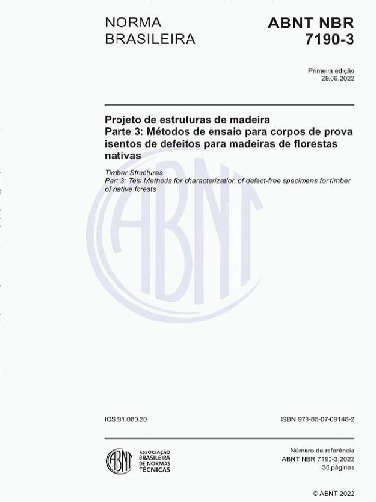NBR 7190 3 PDF | PDF