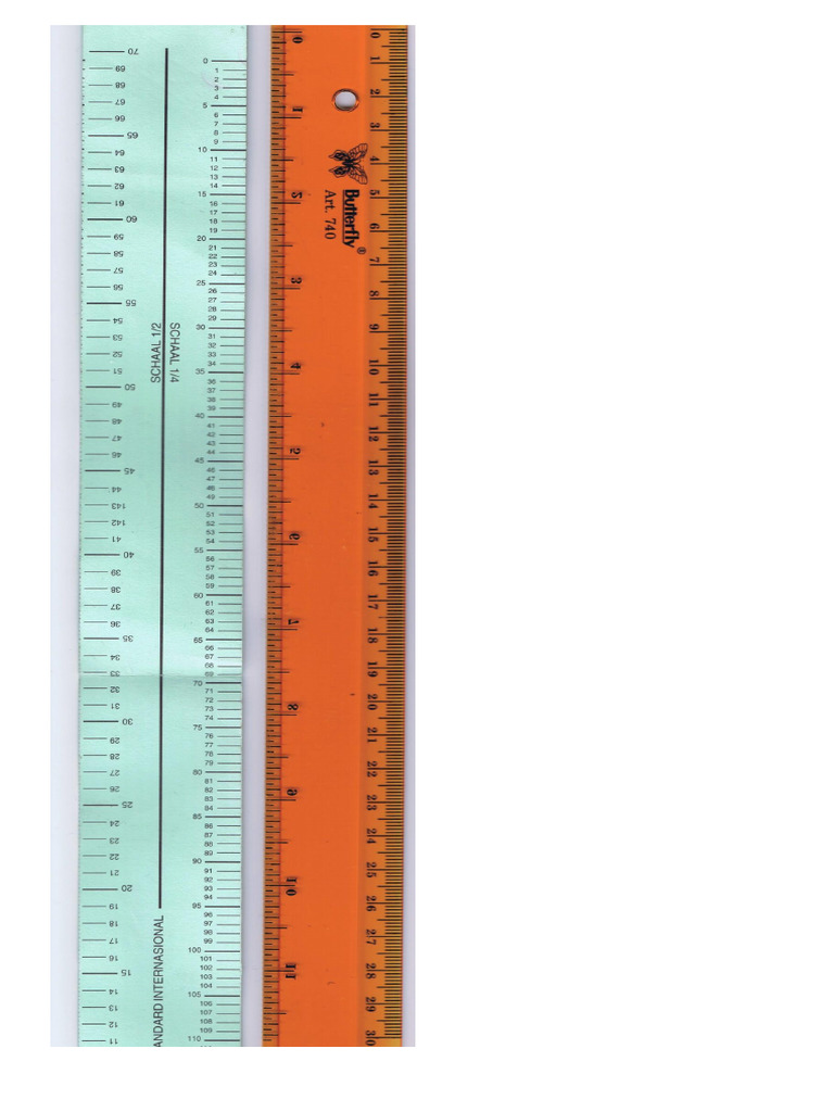 Print F4 Scan Penggaris Dan Skala - Inch | PDF