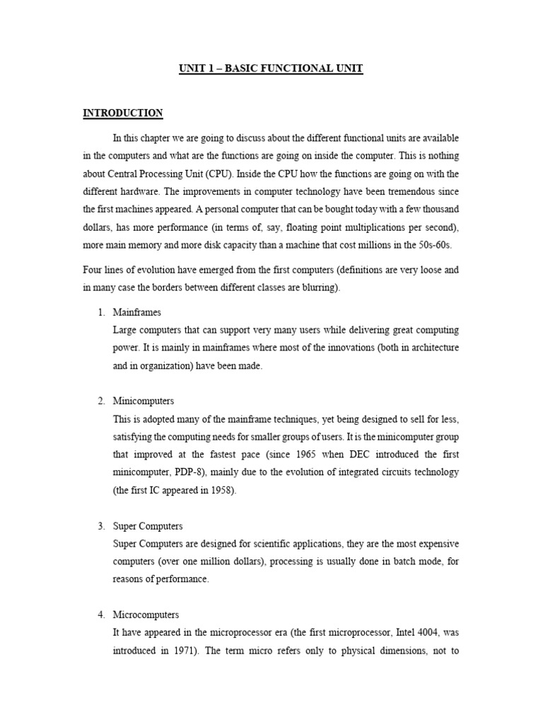 Unit 1-Basic Structure of Computers | PDF | Computer Data Storage | Central Processing Unit