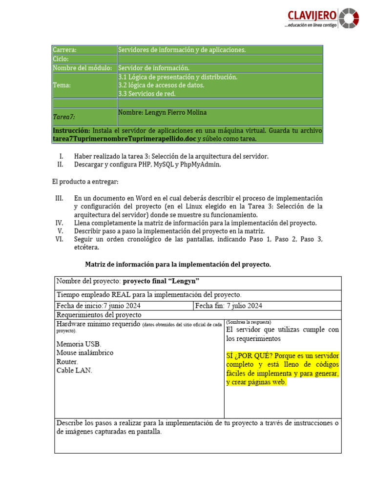 Tarea 7 Lengynfierro | PDF | Mi sql | Php