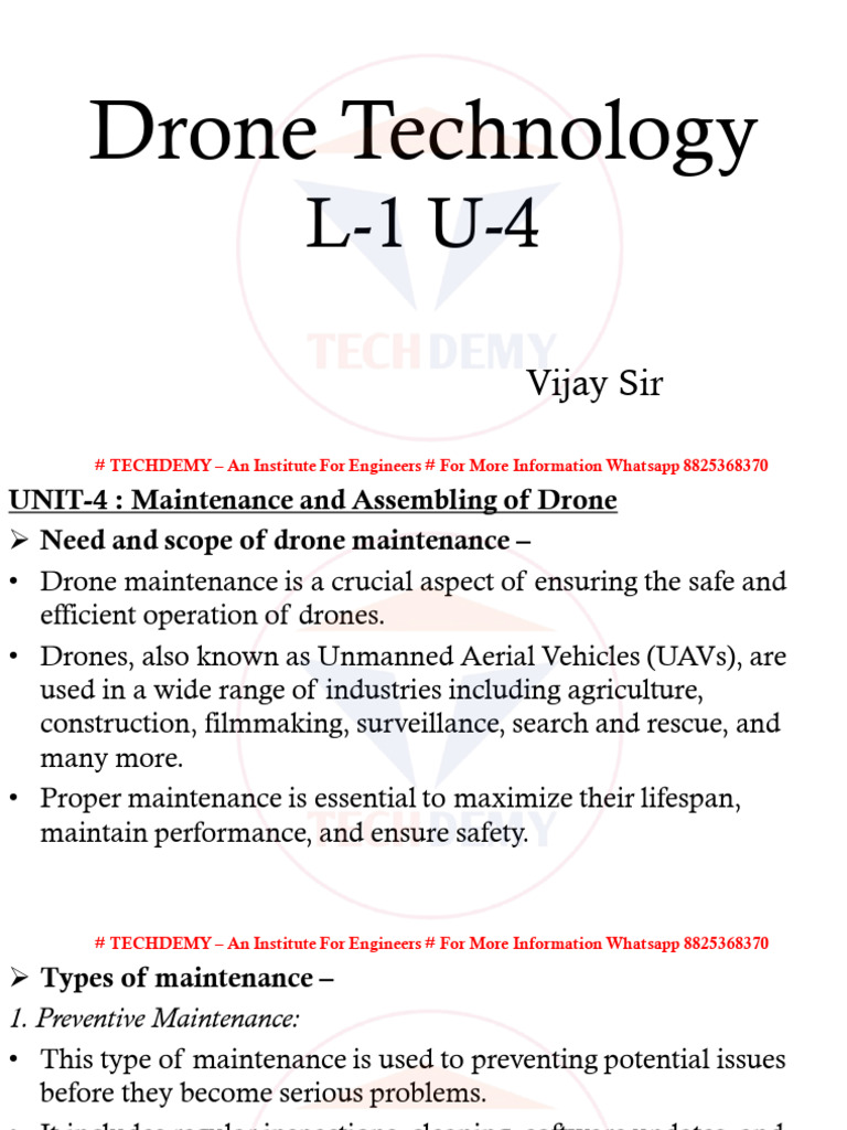 Drone Maintenance and Safety Tools | PDF | Unmanned Aerial Vehicle ...