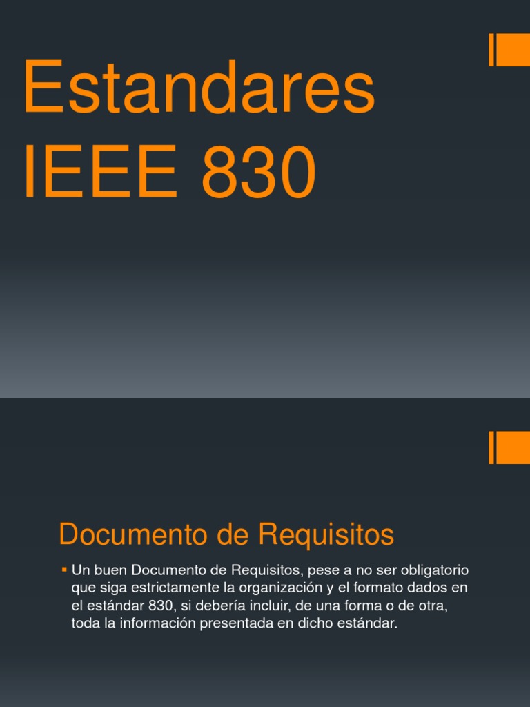 Estandares IEEE 830 | PDF | Lenguaje de programación | Software