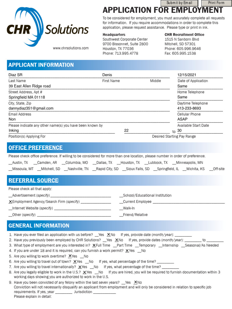 CHR App | PDF | Legal Liability | Employment