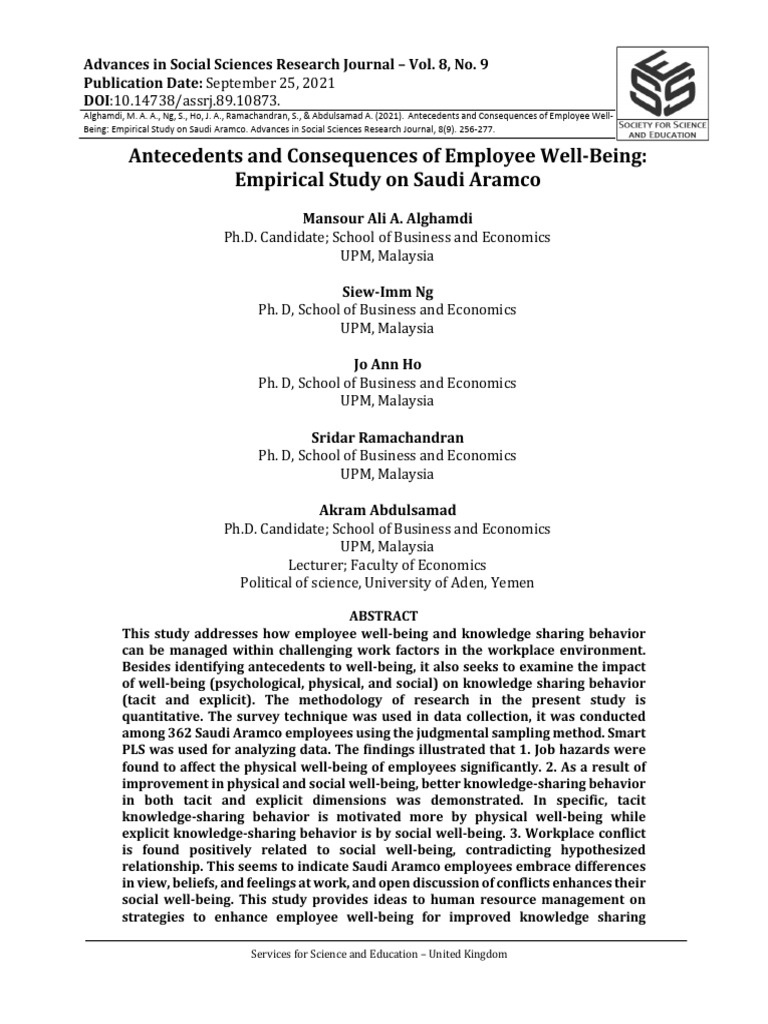 Antecedents and Consequences of WLB | PDF | Survey Methodology | Well Being