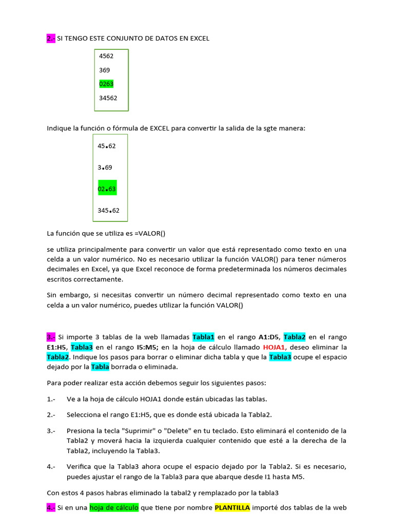 POSIBLE EXAMEN DE TICS-III Unidad | PDF | Hoja de cálculo | Matemáticas
