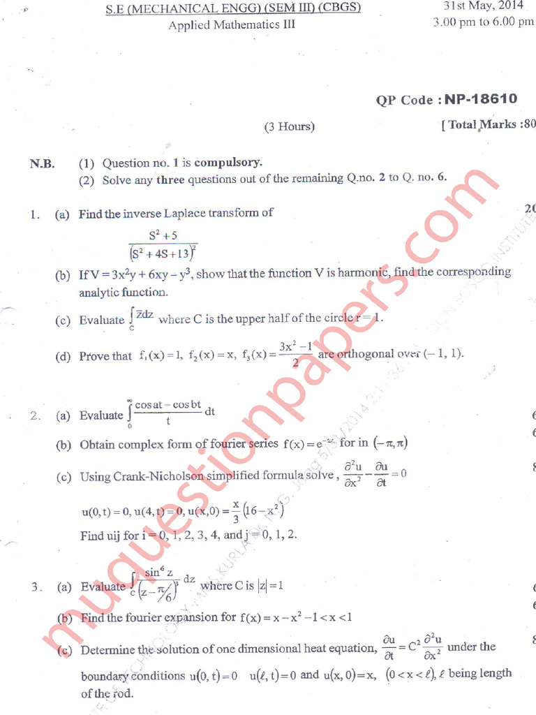 Se-Mech Sem3 m3 May14 | PDF