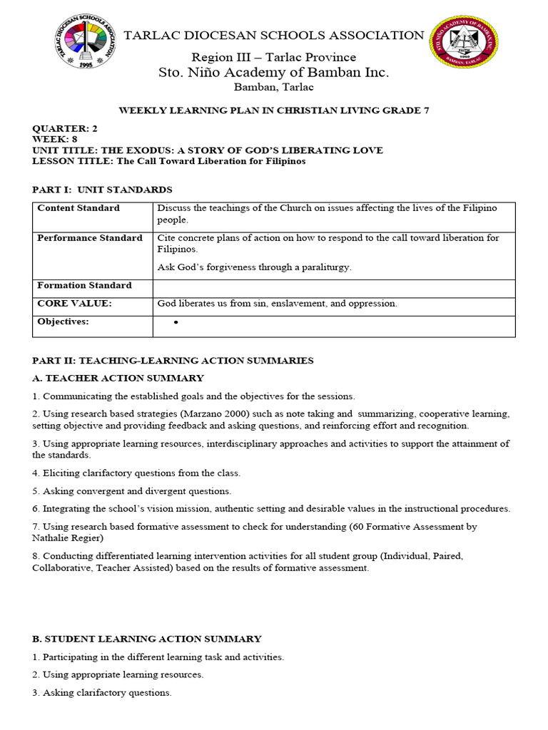 CLE Grade 7 - 2Q 8th Weekly Lesson Plan - 2023 | PDF | Learning | Experiment