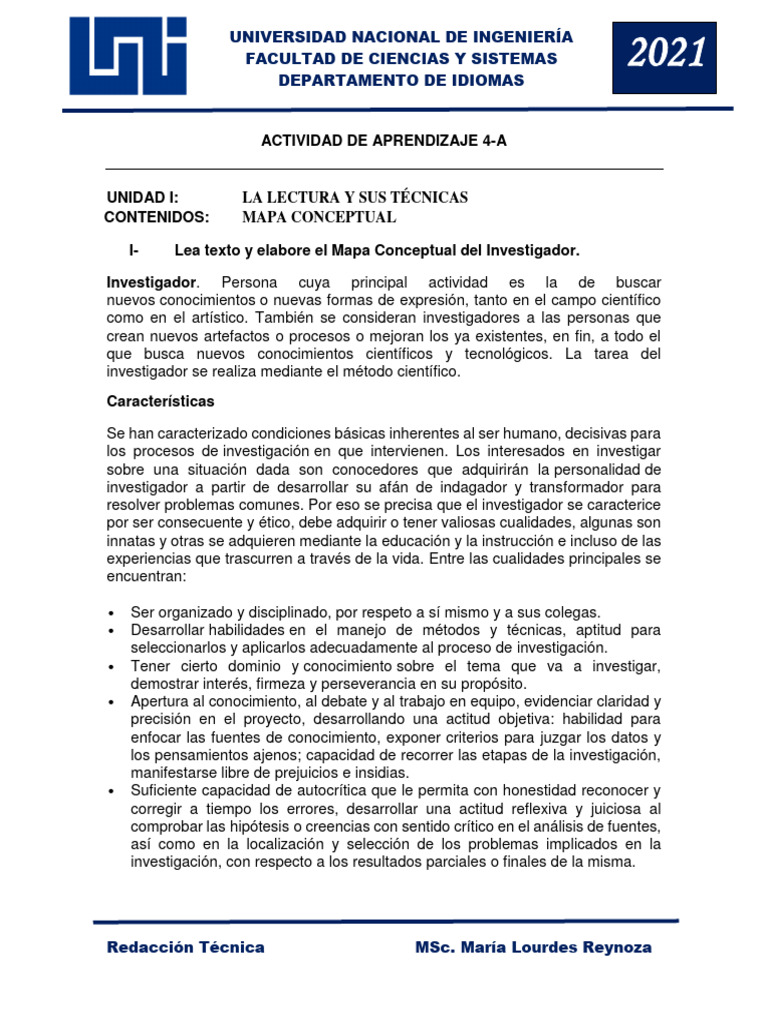 Actividad de Aprendizaje No. 4 B Mapa Conceptual | PDF | Conocimiento | Aprendizaje