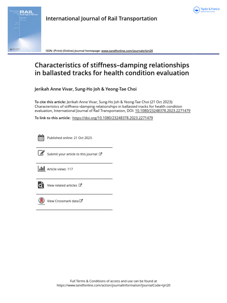 Stiffness-Damping in Ballasted Tracks | PDF | Stiffness | Young's Modulus