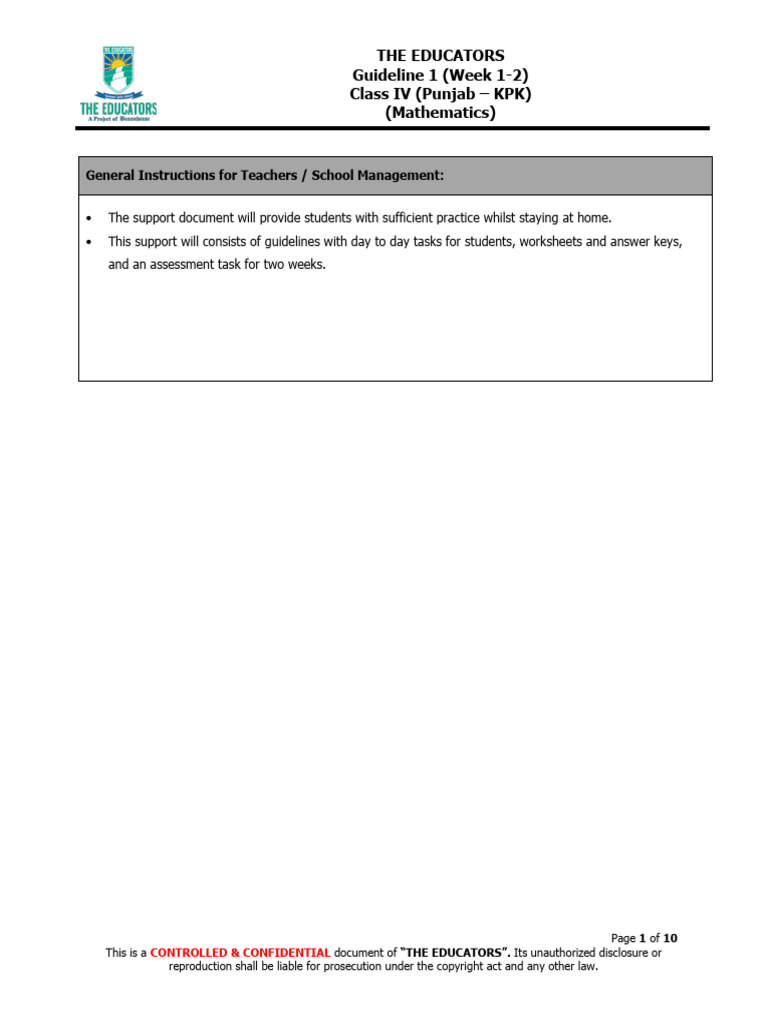 (Chunk 1) Class 4 Maths | PDF | Subtraction | Mathematics