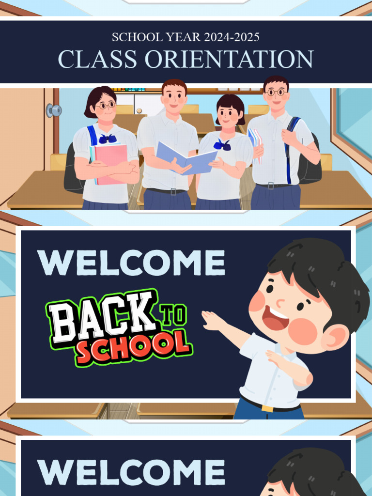 Colourful Illustrative Back To School Orientation Agenda Education ...