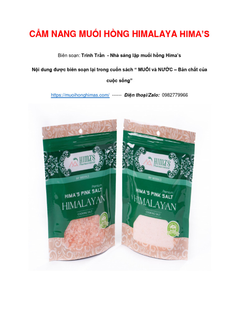 CẨM NANG MUỐI HỒNG HIMALAYA | PDF