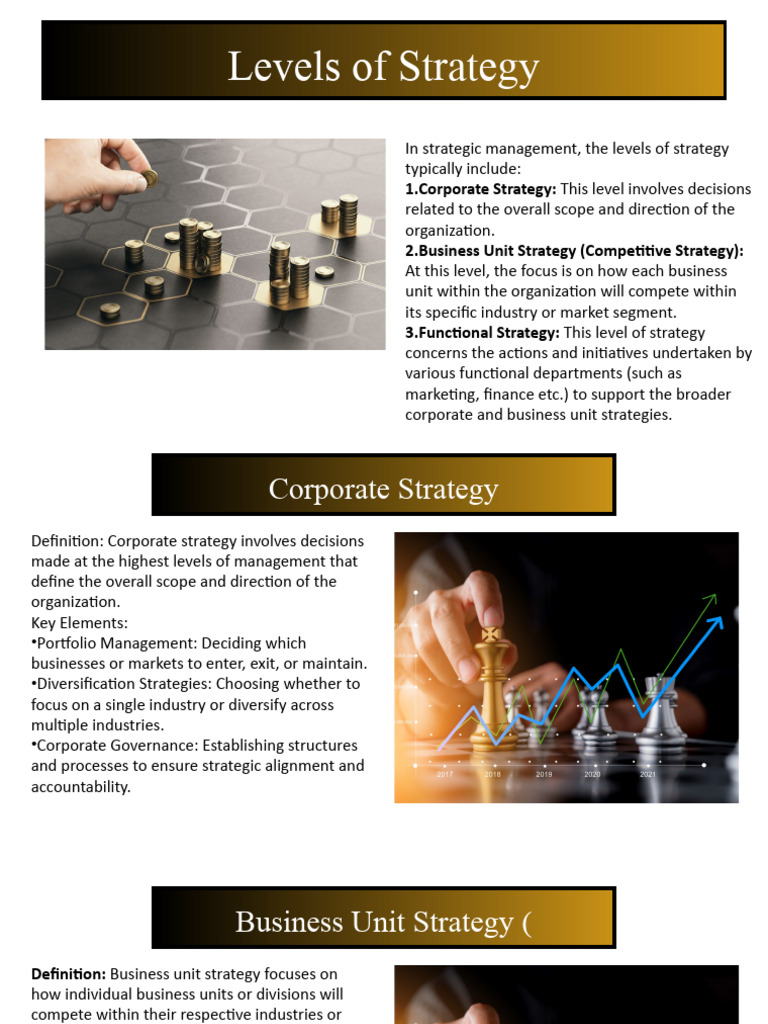 Overview of Strategy Levels | PDF