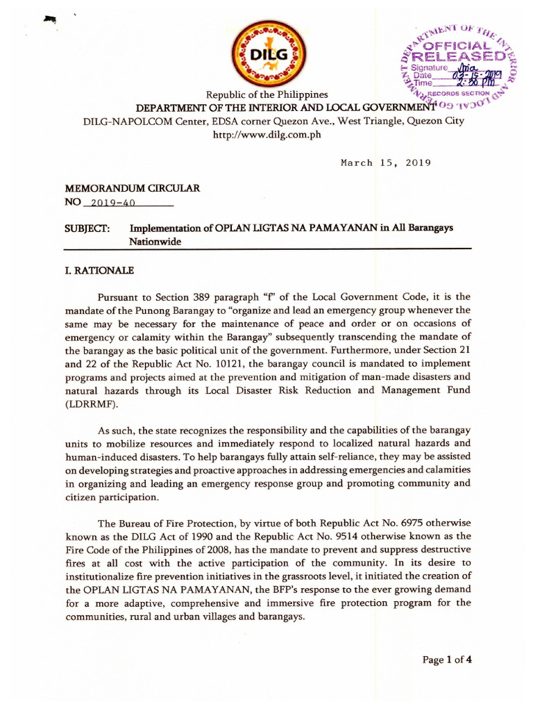 Dilg Memocircular 2019315 - Aea24e0d17 | PDF