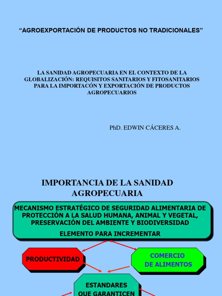 Sanidad Agropecuaria y Comercio de Productos | PDF | Seguridad ...