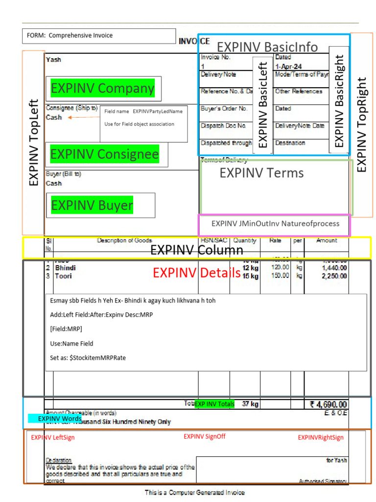 Sales Invoice Parts | PDF