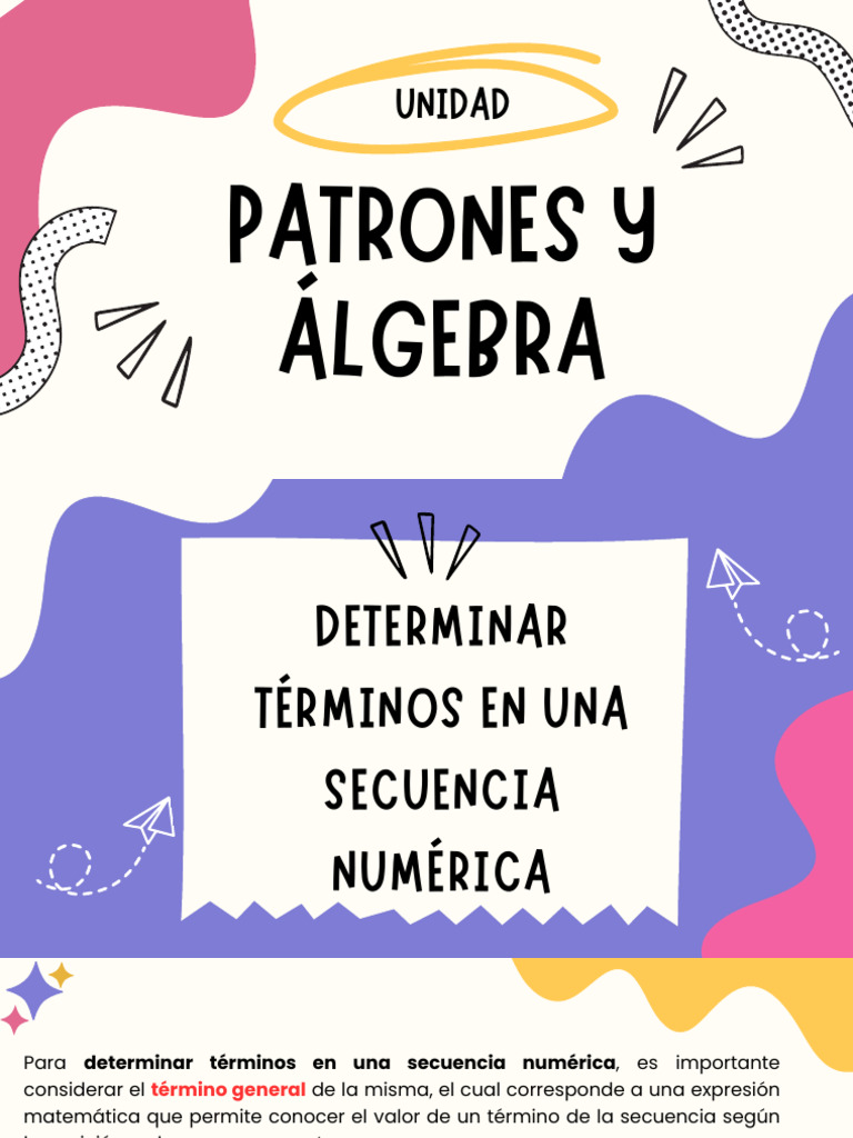 2 Patrones y Álgebra (Término General) | PDF | Métodos y materiales de ...