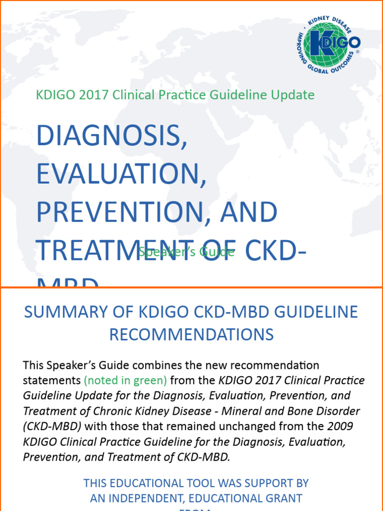 CKD-MBD Guidelines: Diagnosis & Treatment | PDF | Chronic Kidney ...