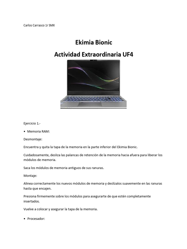 Mantenimiento Portatil EXTRAORDINARIA UF4-1-1 | PDF | Bienes manufacturados