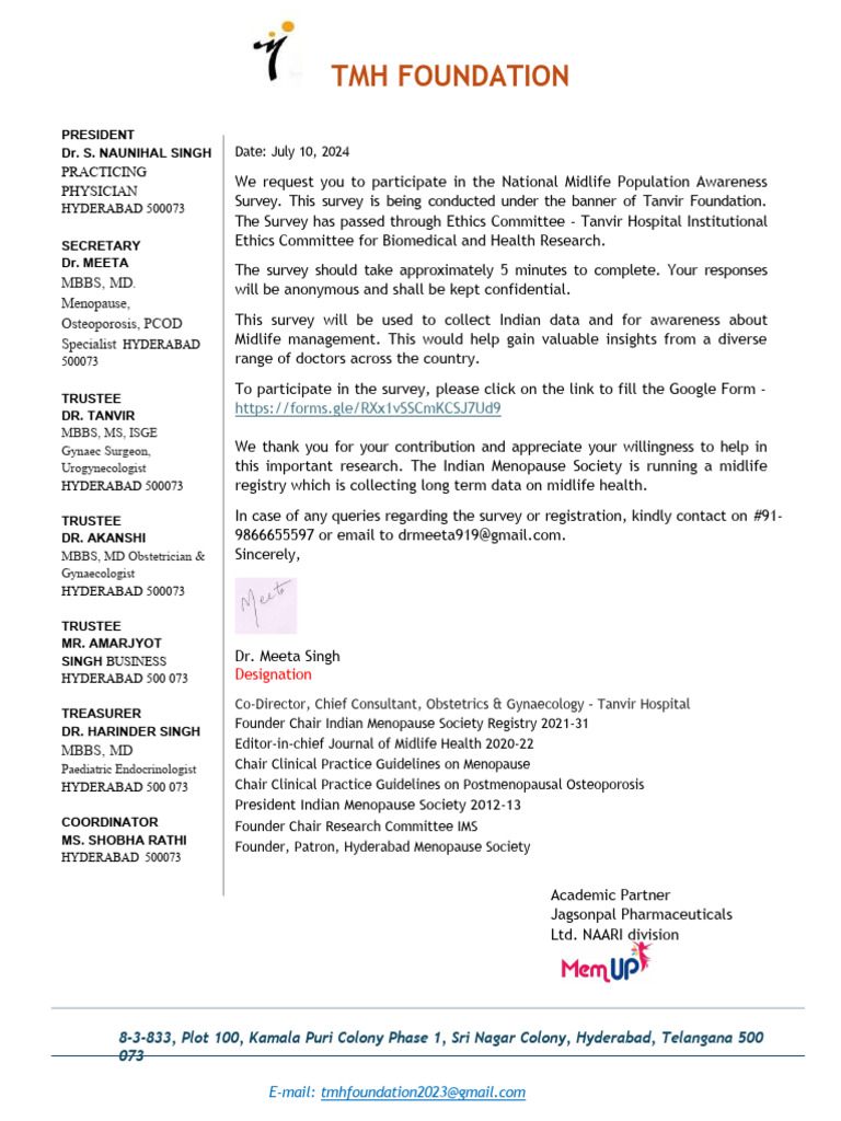 TMH Ethics Letter | PDF | Doctor Of Medicine | Gynaecology