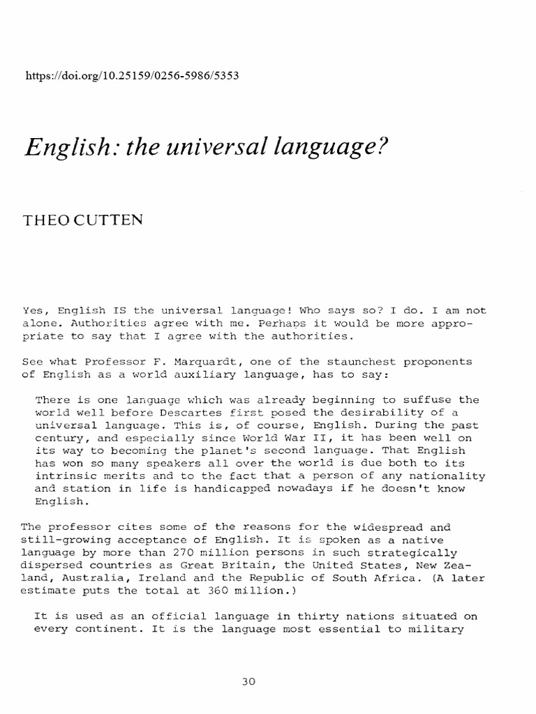English: The Global Lingua Franca | PDF | English Language | Human ...