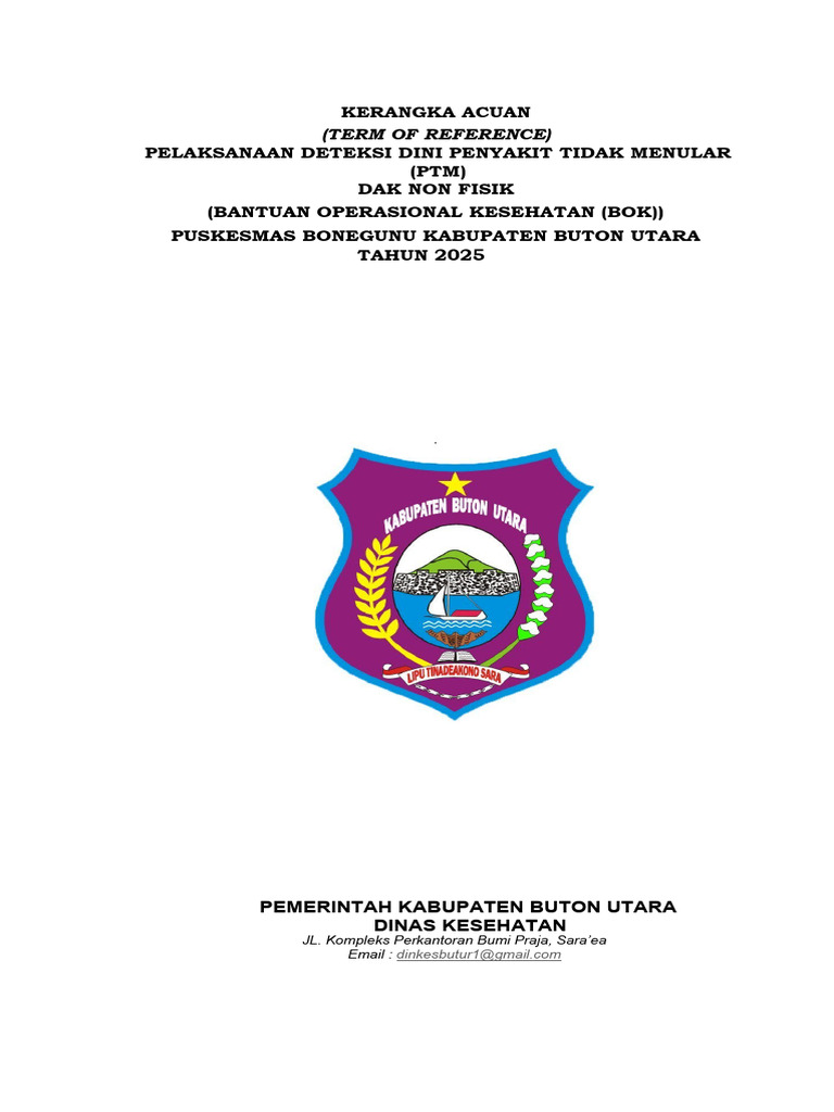 B.7.a. Tor Deteksi Dini Respon Penyakit Tidak Menular (PTM) | PDF | Pengembangan Diri