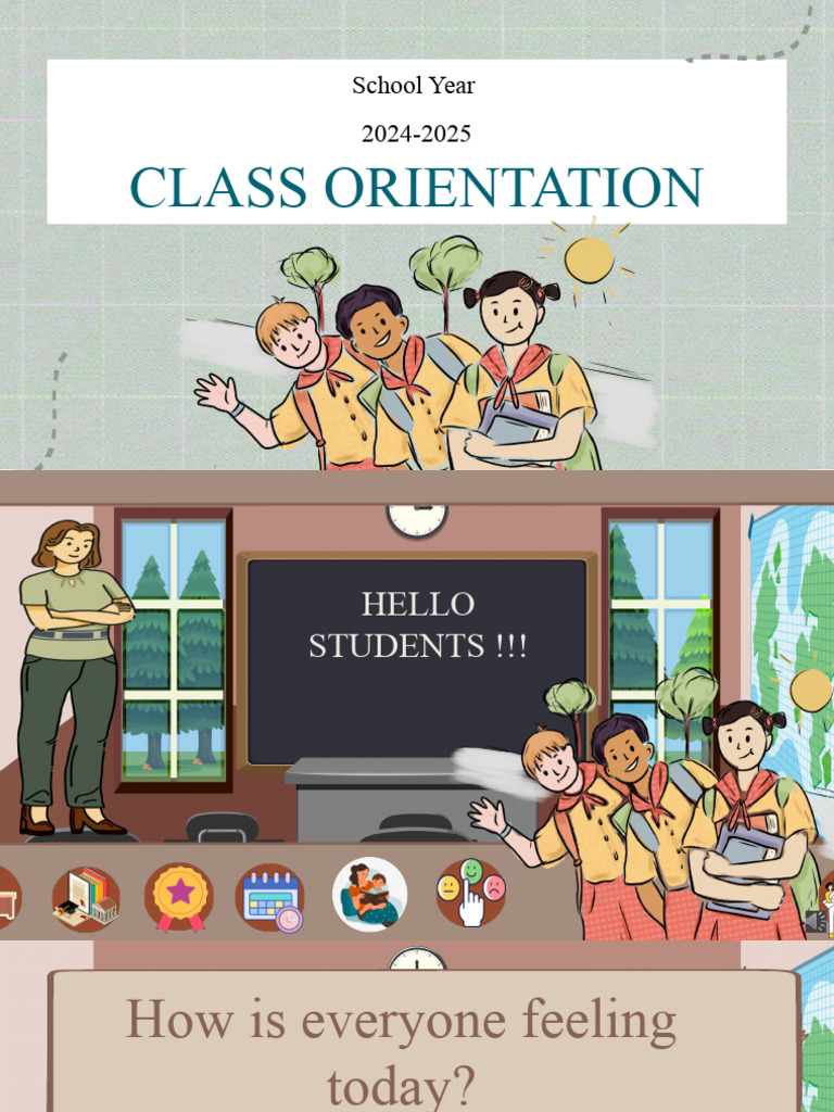 Back To School First Day Classroom Orientation Presentation | PDF | Classroom | Learning