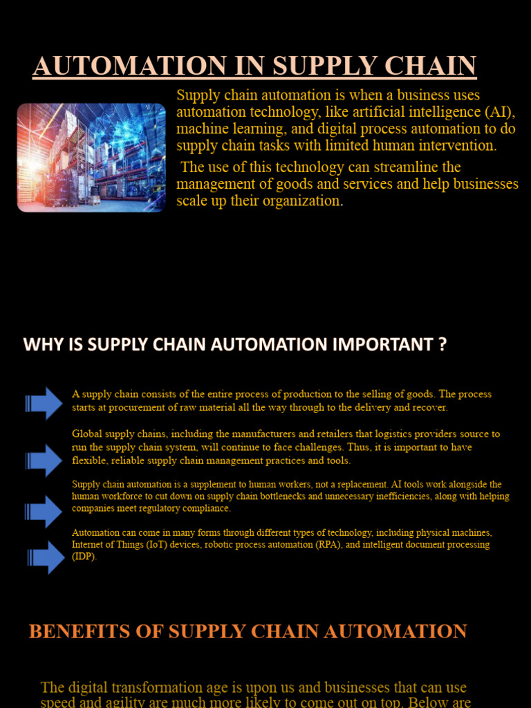Benefits of Supply Chain Automation | PDF | Automation | Supply Chain