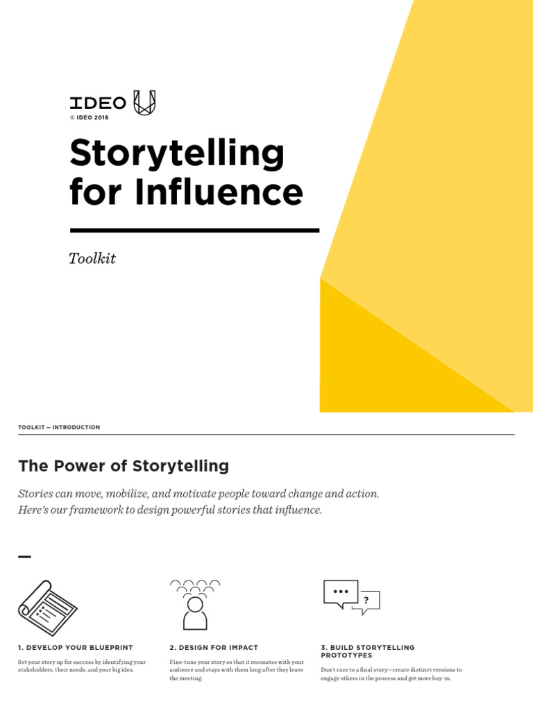 Toolkit - Storytelling For Influence | PDF | Storytelling