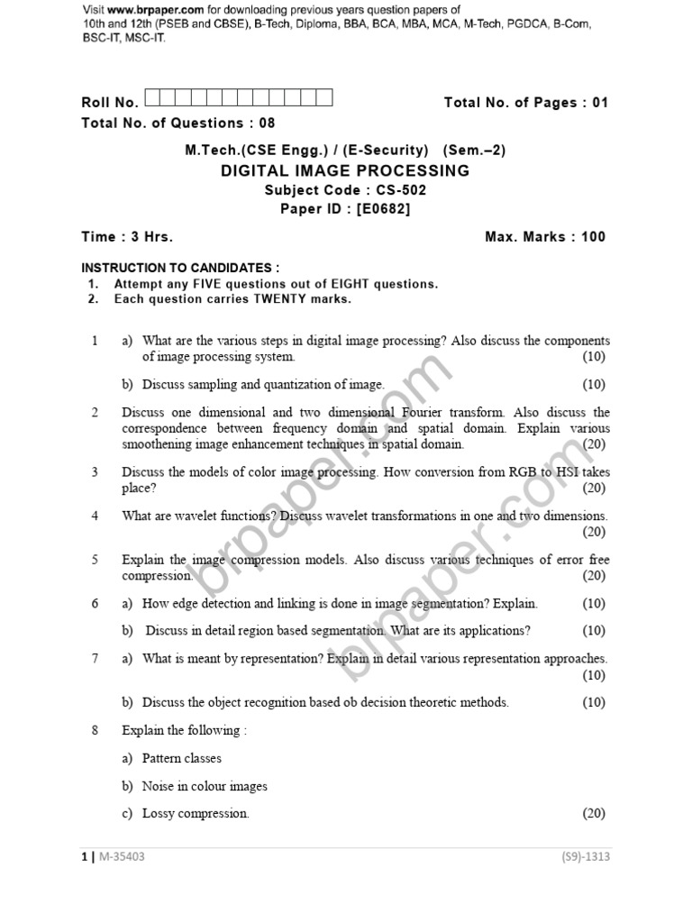 DIP (2nd) Dec2016 | PDF | Data Compression | Digital Signal Processing