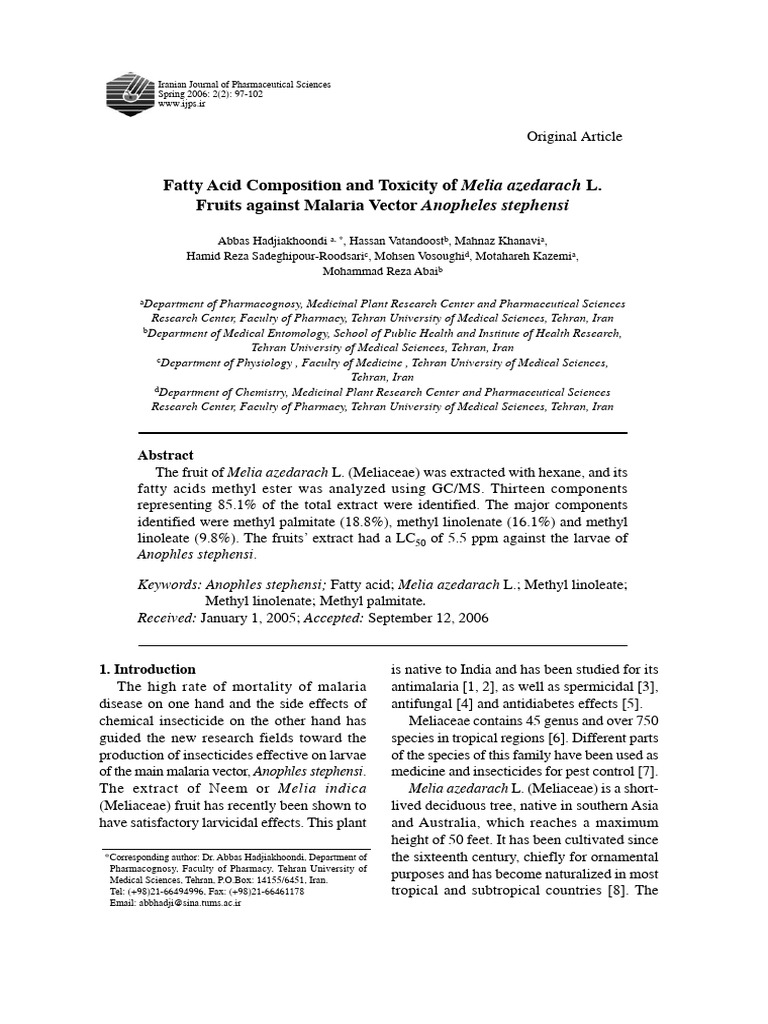 meraji,+IJPS Volume+2 Issue+2 Pages+97-102 | PDF | Gas Chromatography