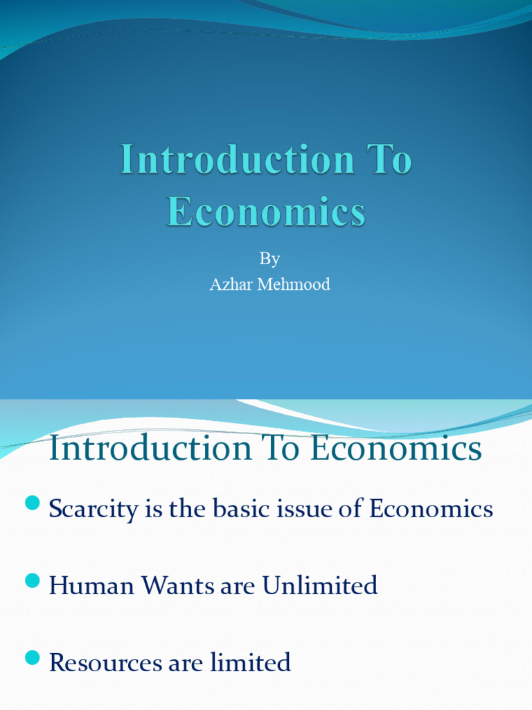 Introduction to Economics Concepts | PDF | Economics | Marginal Cost